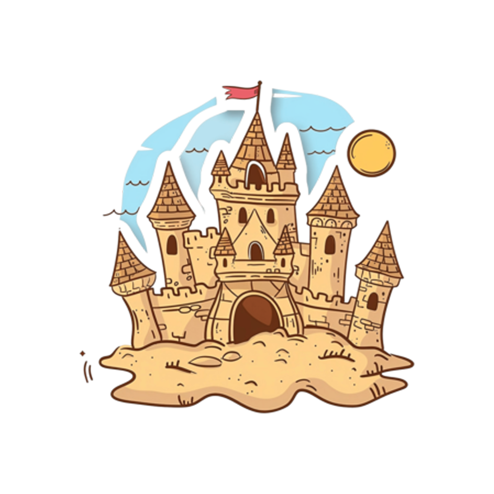 Sand Castle Sticker PNG Images (Transparent HD Photo Clipart)